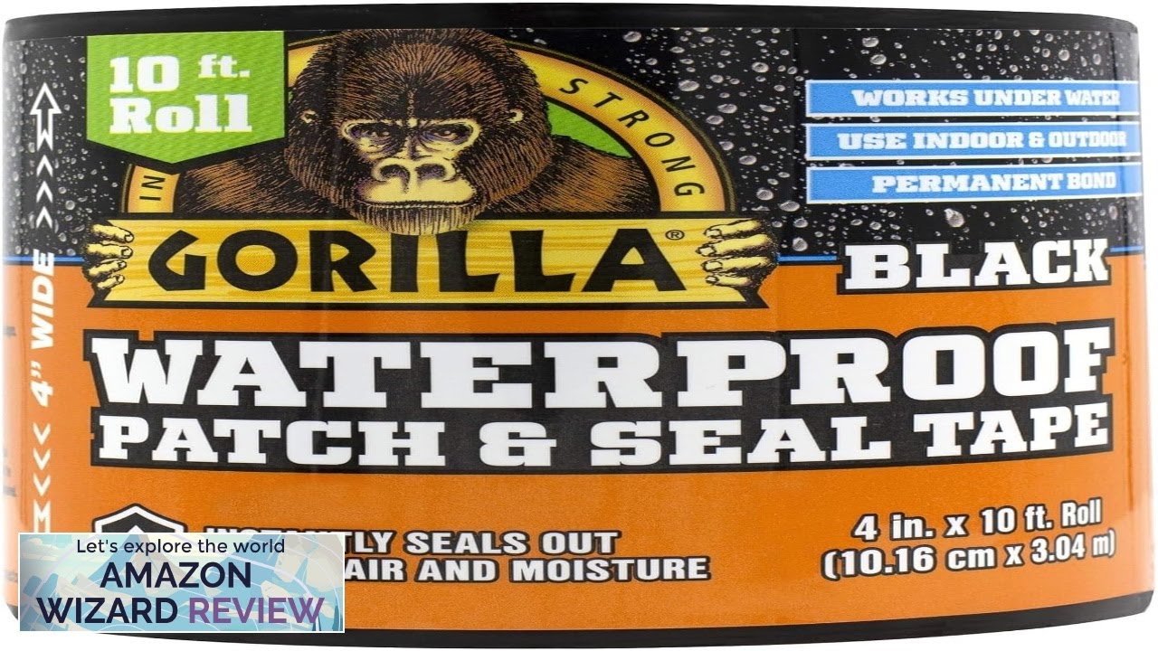 Gorilla Waterproof Patch & Seal Tape 4" x 10' Black (Pack Review - YouTube