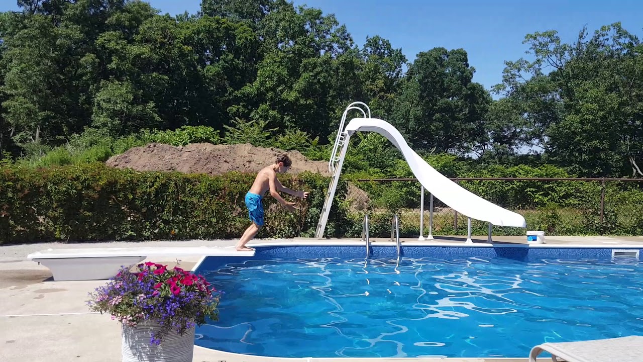 Playing at my Mimi pool - YouTube