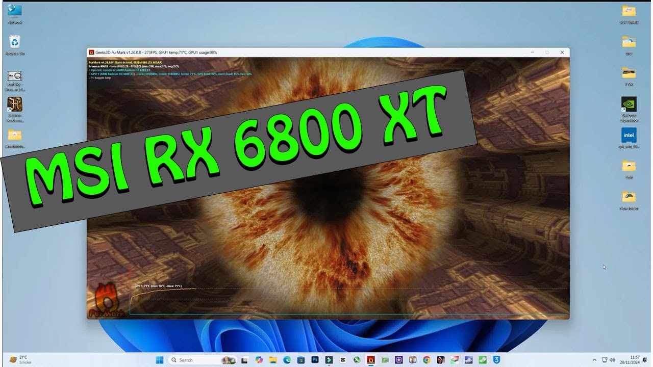 MSI RX 6800 XT FurMark Test - YouTube