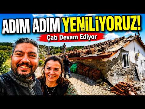 ÇATIYI SÖKÜP YENİDEN YAPIYORUZ! OSB ve Membran Sonrası Kiremit Döşüyoruz