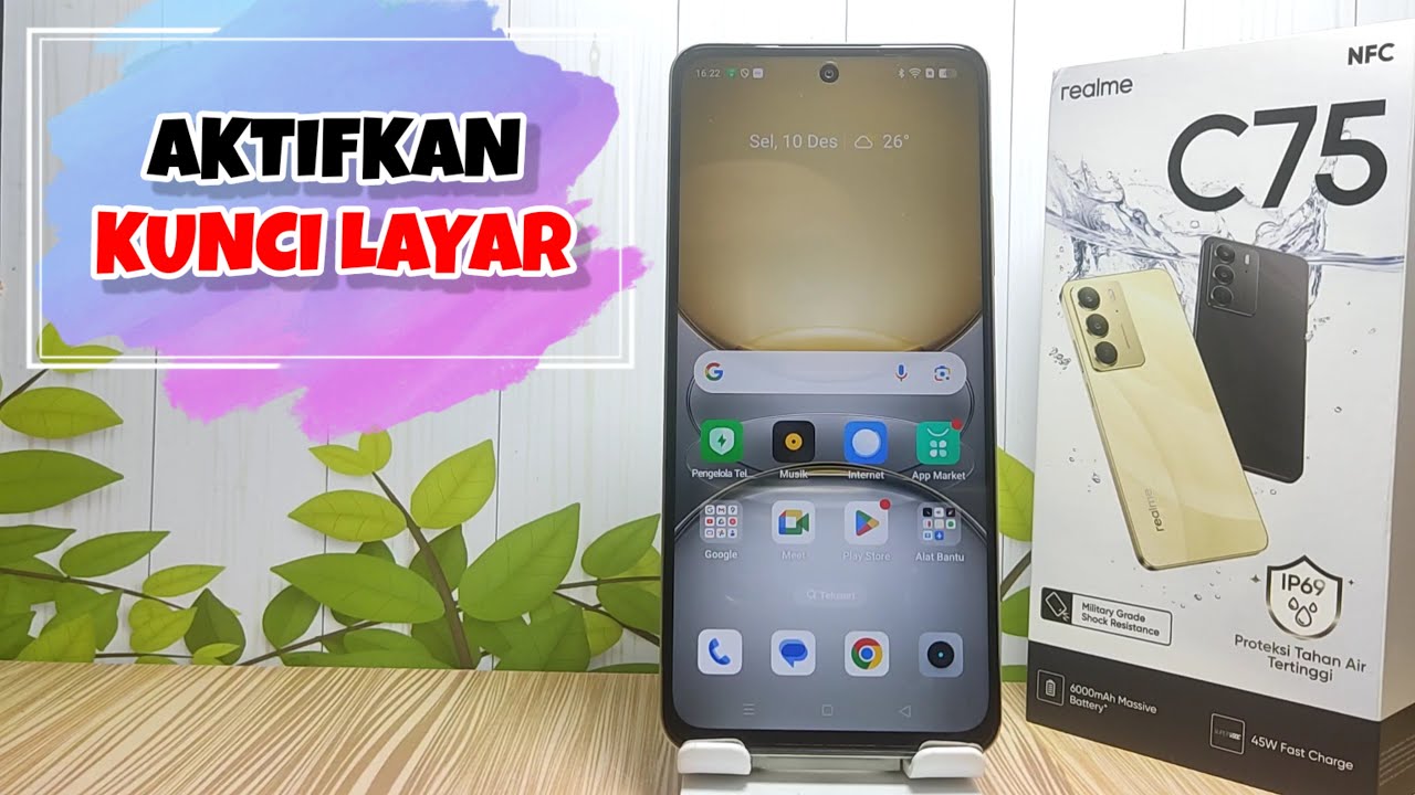 Cara Mengaktifkan Kunci Layar Di Hp Realme C75 - YouTube
