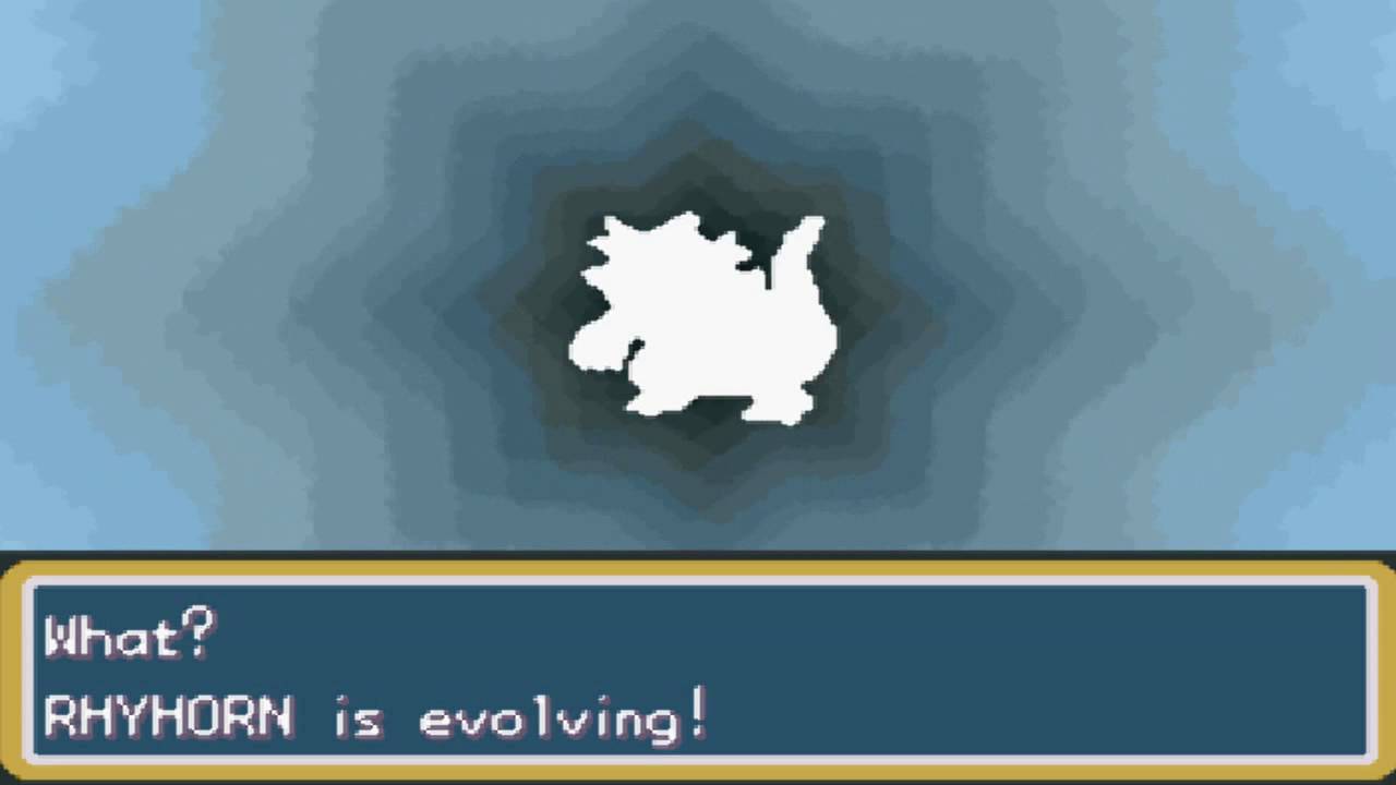 Pokemon Fire Red Rhyhorn Evolves To Rhydon HD - YouTube