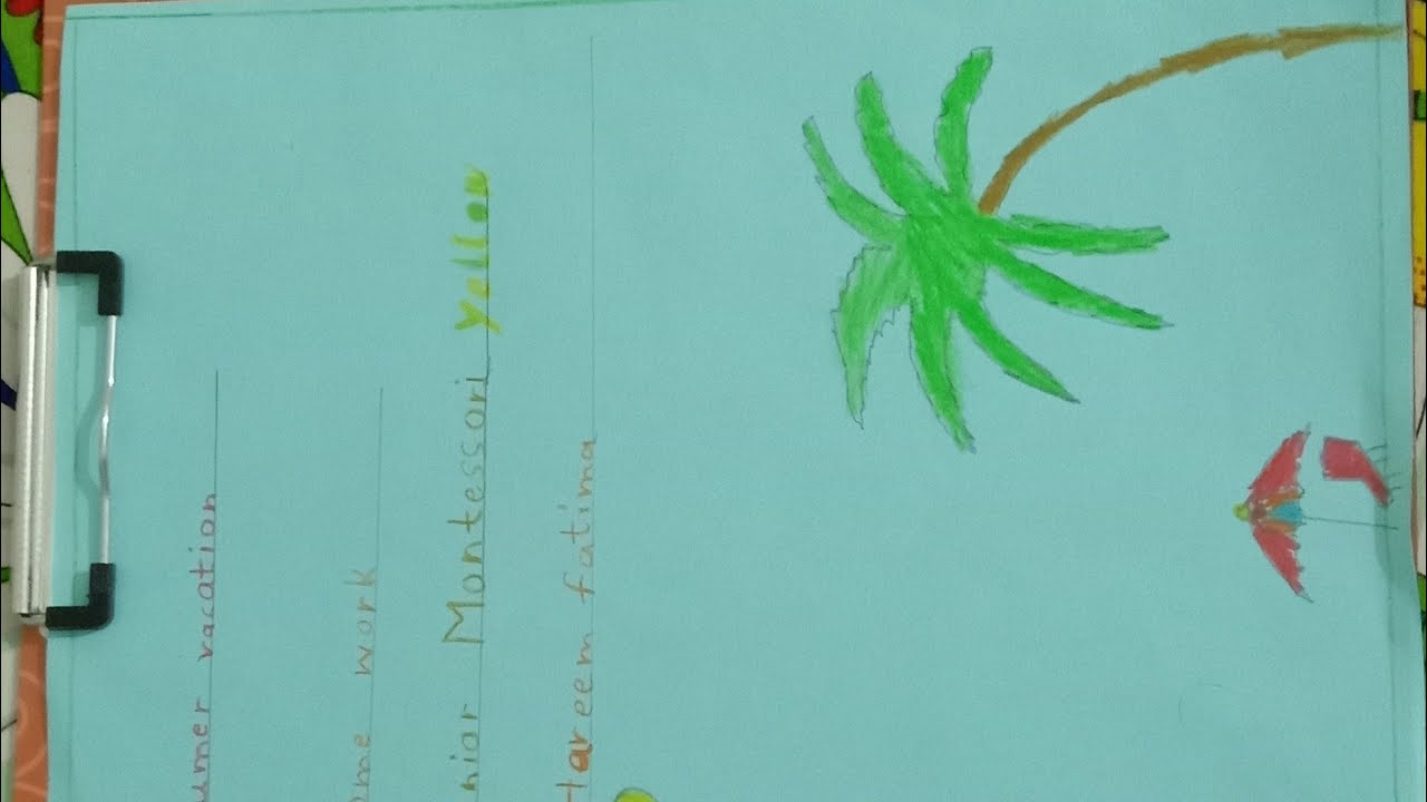 Summer task front sheet 🌄 - YouTube