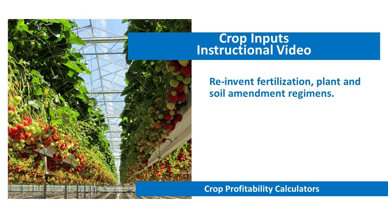 Crop Inputs Instructional Video - Crop Profitability Calculators - YouTube