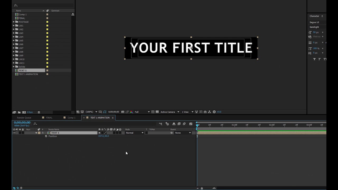 Learn After Effects | Bài 23 Chức năng của Pre Comp trong AE - YouTube