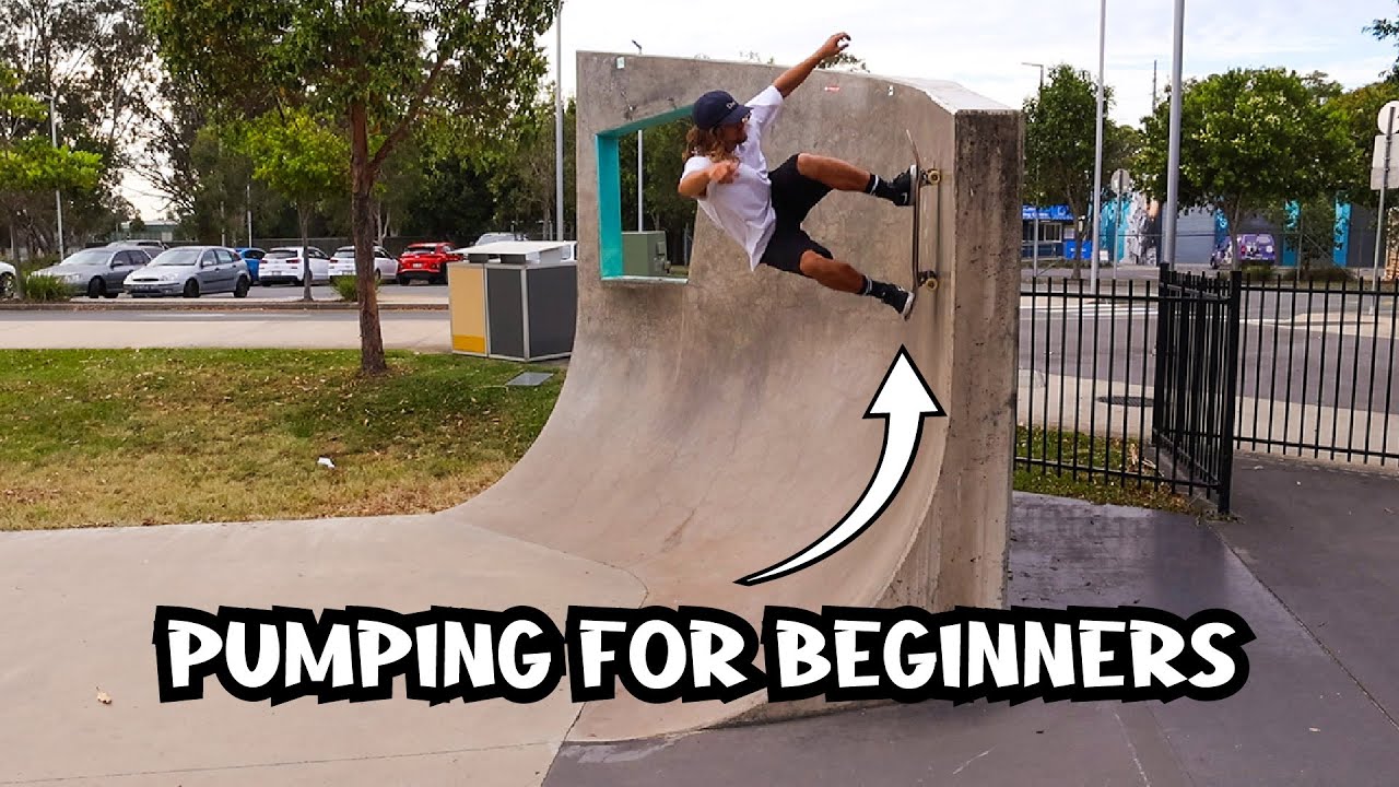 How to pump transitions on a skateboard - YouTube