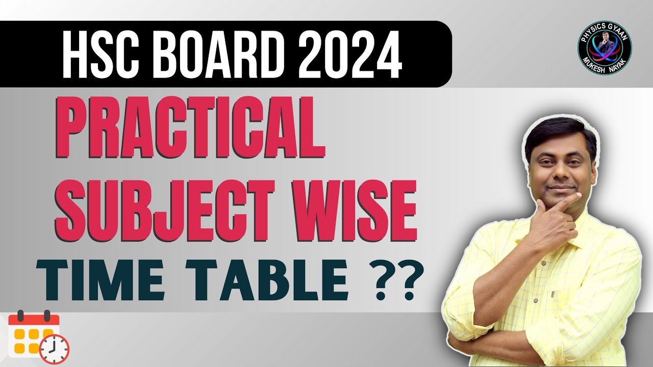 HSC Board 2024 || Practical Subject Wise Time Table??? - YouTube