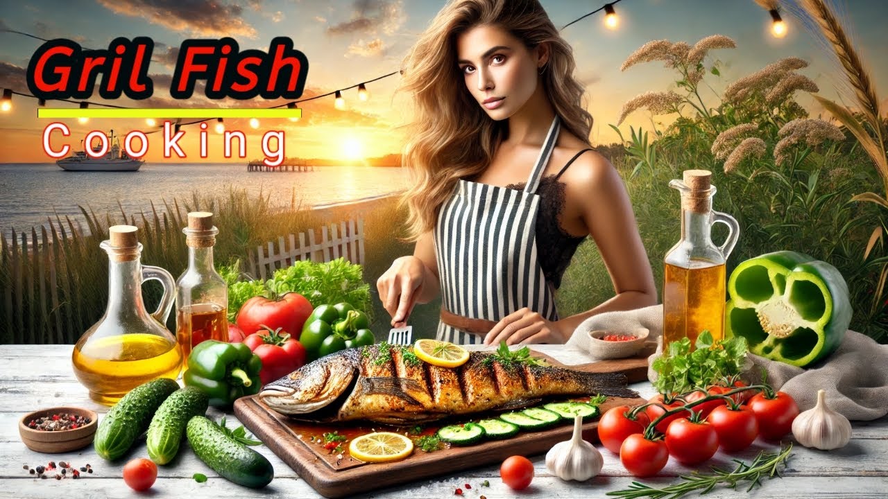 Girl Catches & Cooks Giant Fish | Delicious Outdoor Cooking - YouTube