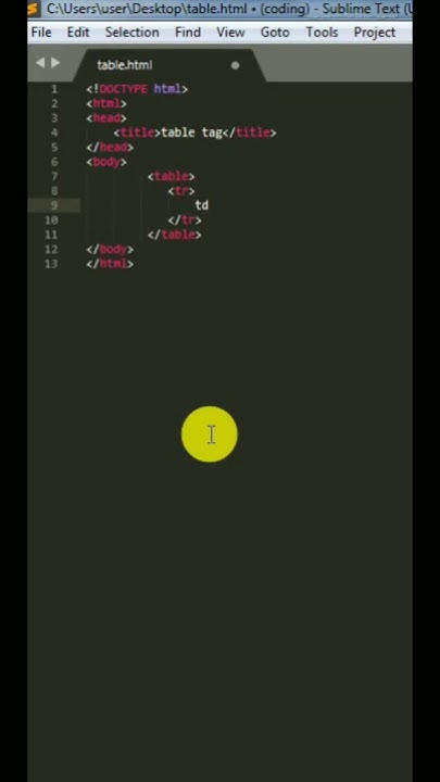 Table Tag In Html How To Create Table Using Html Coding Htmlcode Htmltutorial Youtube