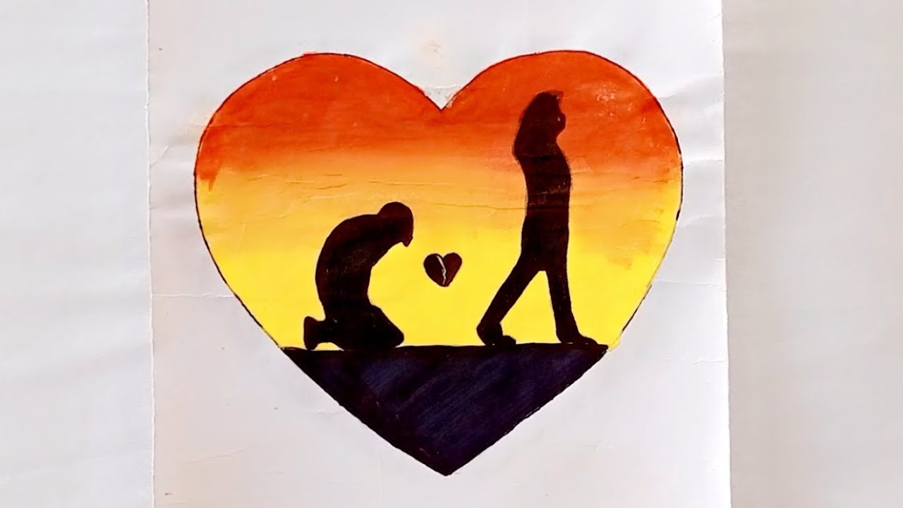 breakup drawing easy💔💔 || breakup drawing girl and boy💔 - YouTube