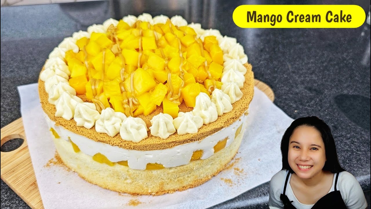 Mango Cream Cake! Ito ay may fluffy chiffon cake, creamy whipped cream ...