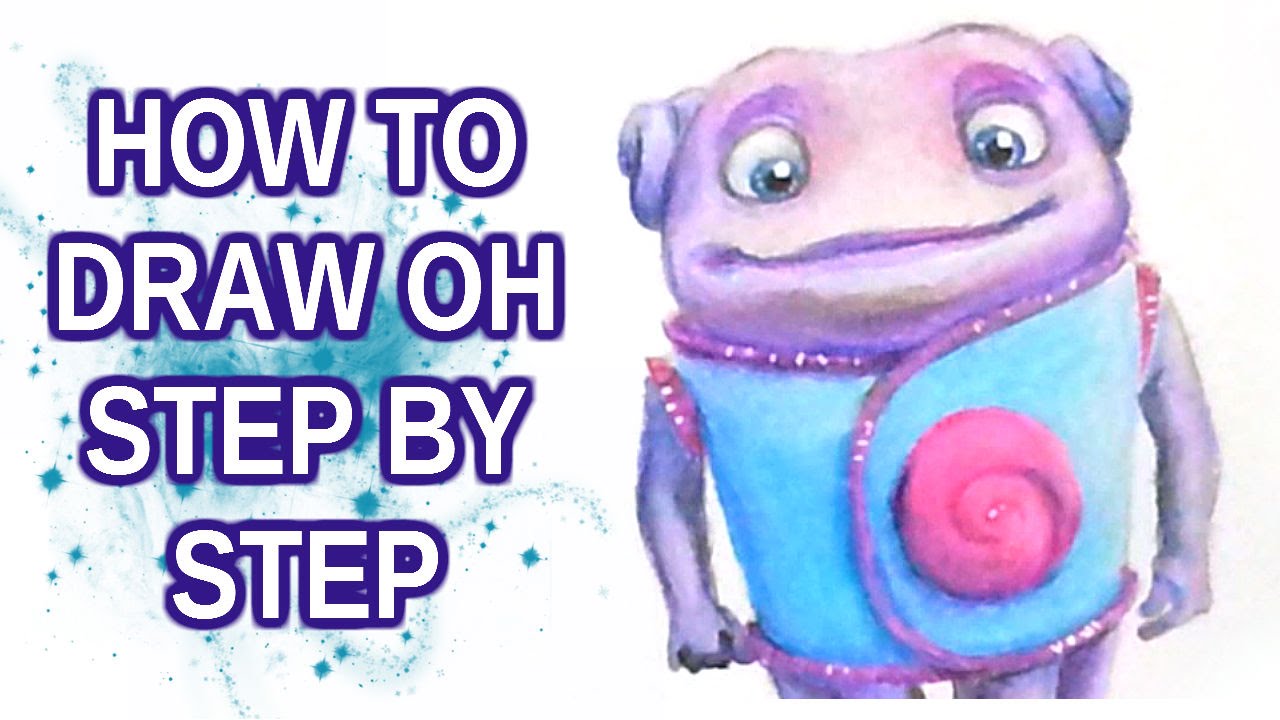 Drawing tutorial: How to draw Oh ( Home ) STEP BY STEP | Come disegnare ...
