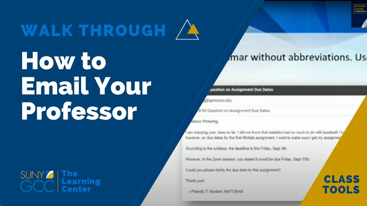 How to Email Your Professor - YouTube