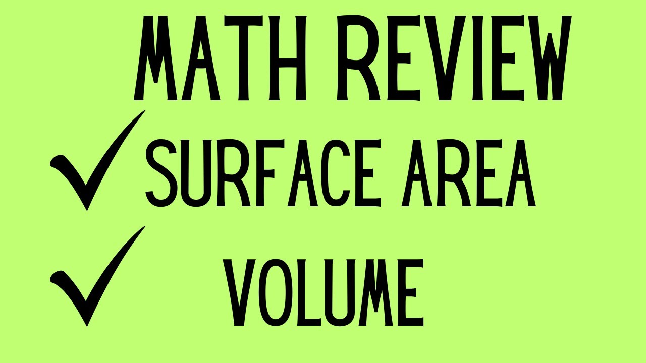 7th Grade Math Review Part 5 ( Surface Area and Volume) - YouTube