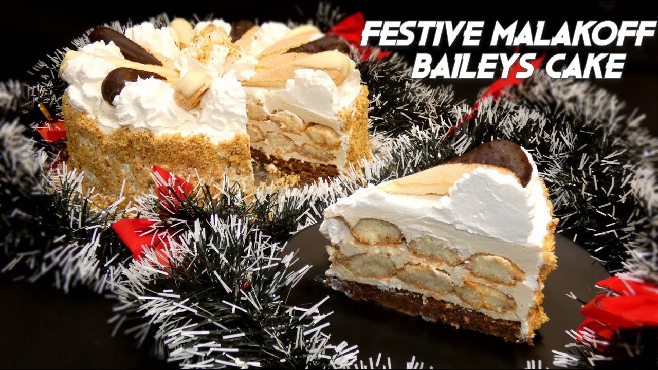 FESTIVE MALAKOFF BAILEYS CAKE - BLAGDANSKA MALAKOFF BAILEYS TORTA - YouTube