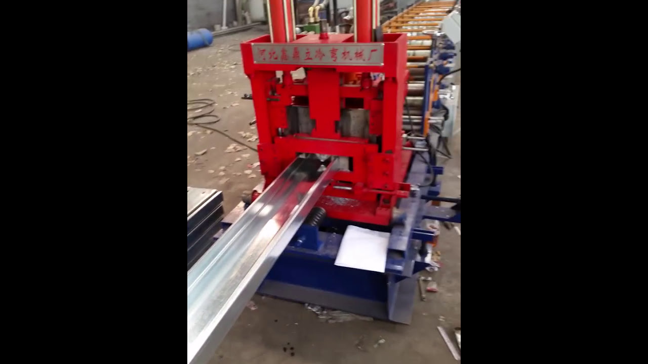 2016 automatic c shaped steel channel roll forming machine price - YouTube