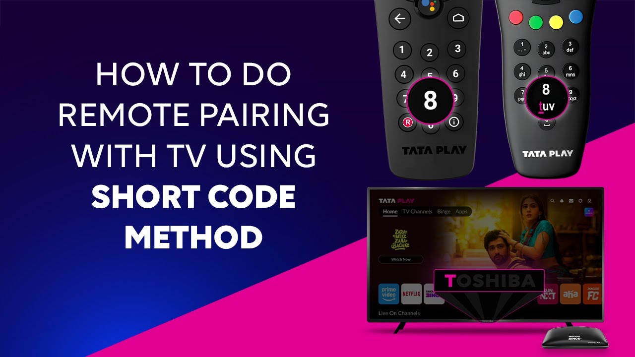 How to Pair One Remote for TV and Tata Play Binge+ Set-Top Box | Easy ...