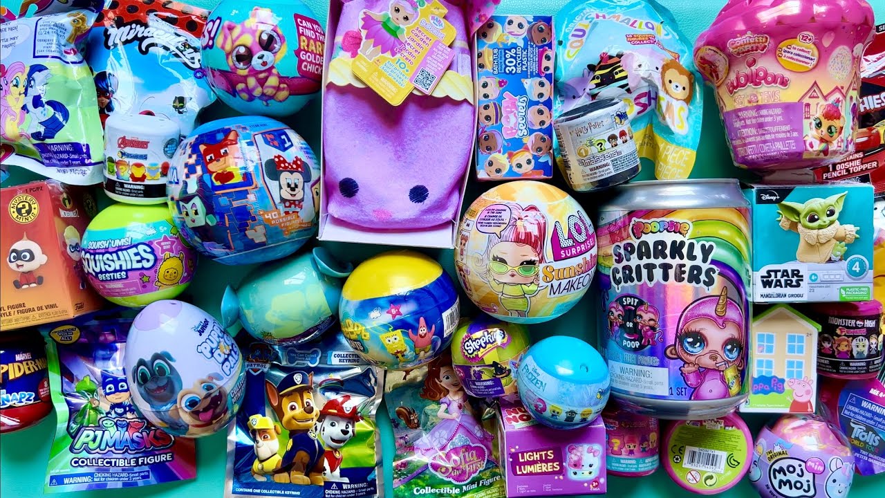 ASMR 40 MYSTERY SURPRISES Satisfying Unboxing NO Talking Video, baby ...