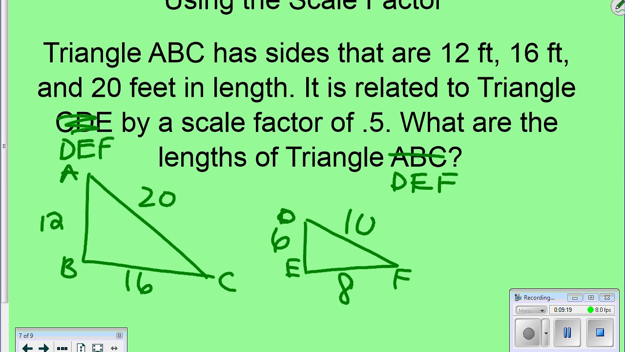 8th Grade: Lesson 11-8 Similarity and Transformations - YouTube
