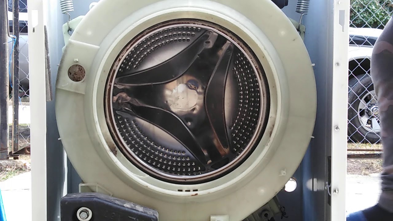 Brick in washing machine 3 - YouTube