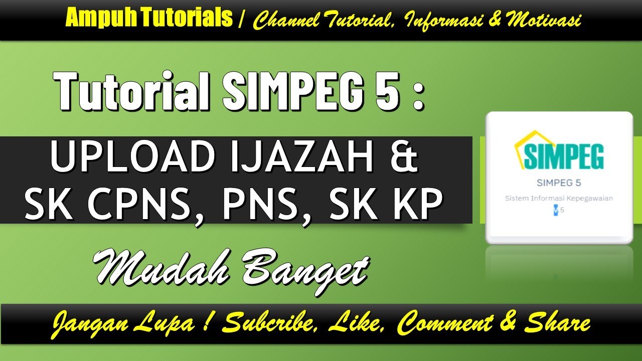 Tutorial Simpeg 5 | Cara upload menu keluarga menu pendidikan dan menu ...