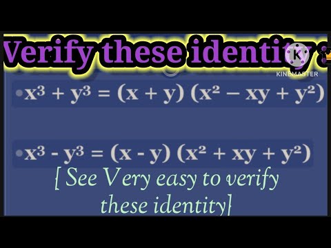 #how to verify some identity of cube very easy class9th math ncert ...