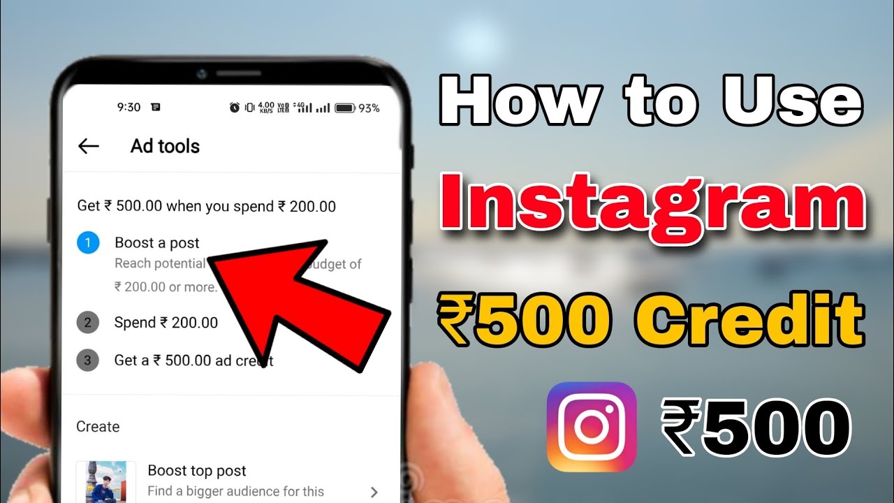 How to Use Instagram ad Credit payment | get free 500rs for instagram ...
