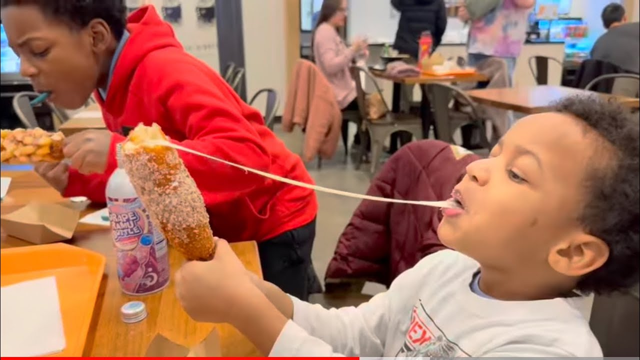 Mukbang Korean Rice Dogs Korean Street food Mukbang - YouTube