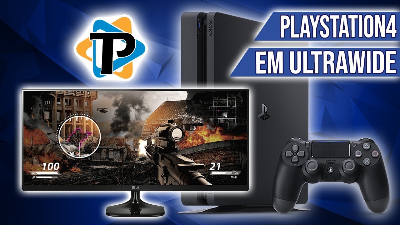 PlayStation 4 em Monitor Ultrawide Como funciona? - YouTube