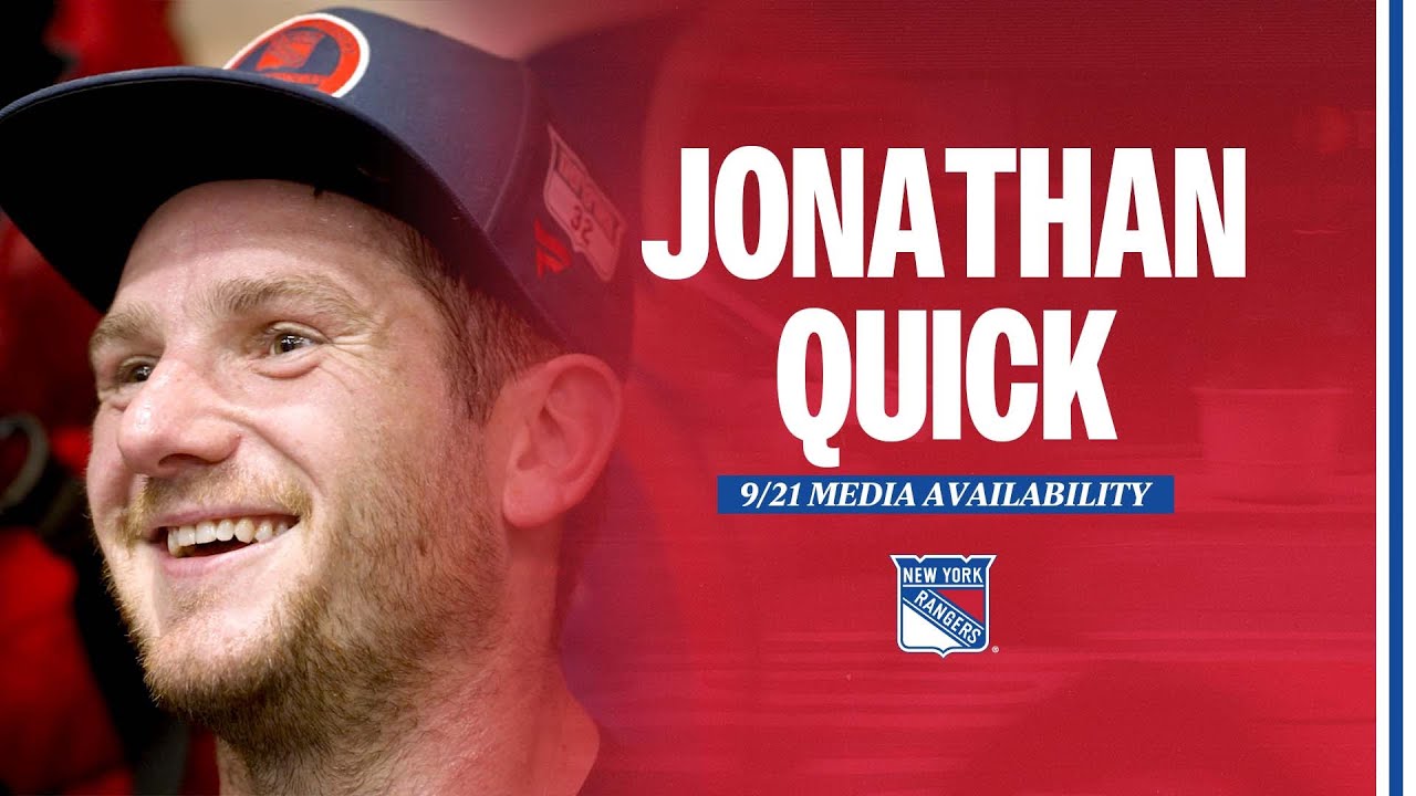 New York Rangers: Jonathan Quick Media Availability | September 21 ...