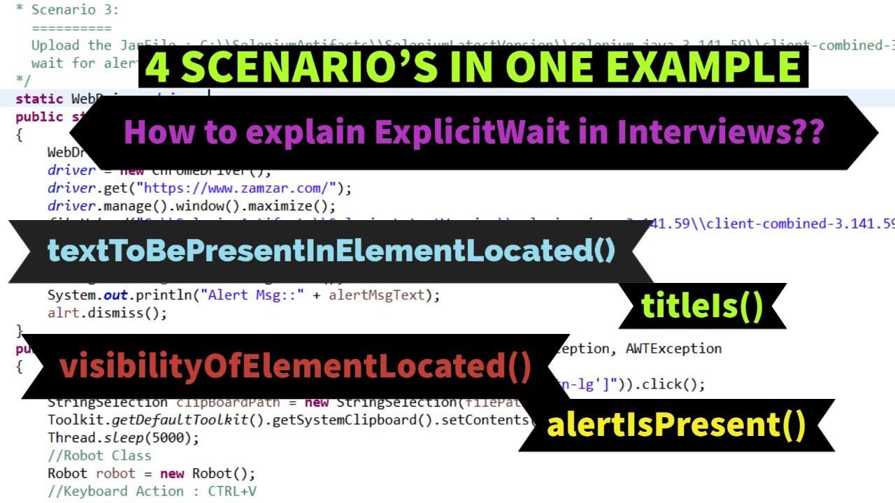 How To Explain Explicitwait In Interview With Real Time Examples And Points Selenium Webdriver 3555