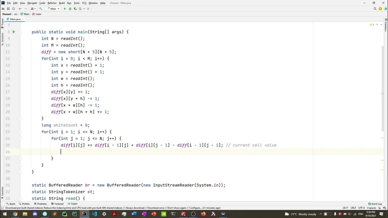 Prefix Sum Algorithm in Two Dimension Array (Solving DMPG 15 S5 Black and White) - YouTube