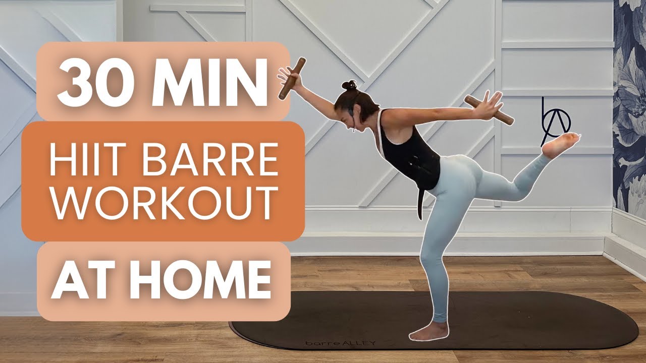 30 Minute AT HOME Barre Calorie Burning Workout 🔥 INTENSE - YouTube