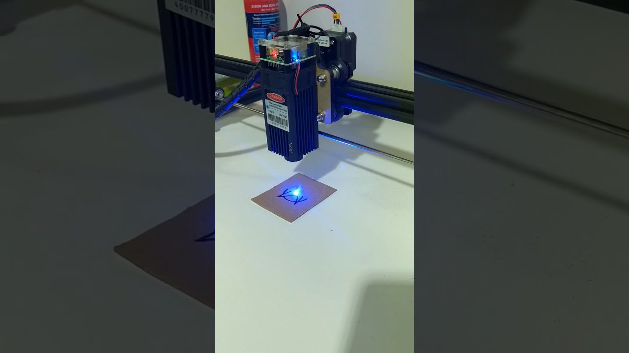 Laser cutter testing - YouTube