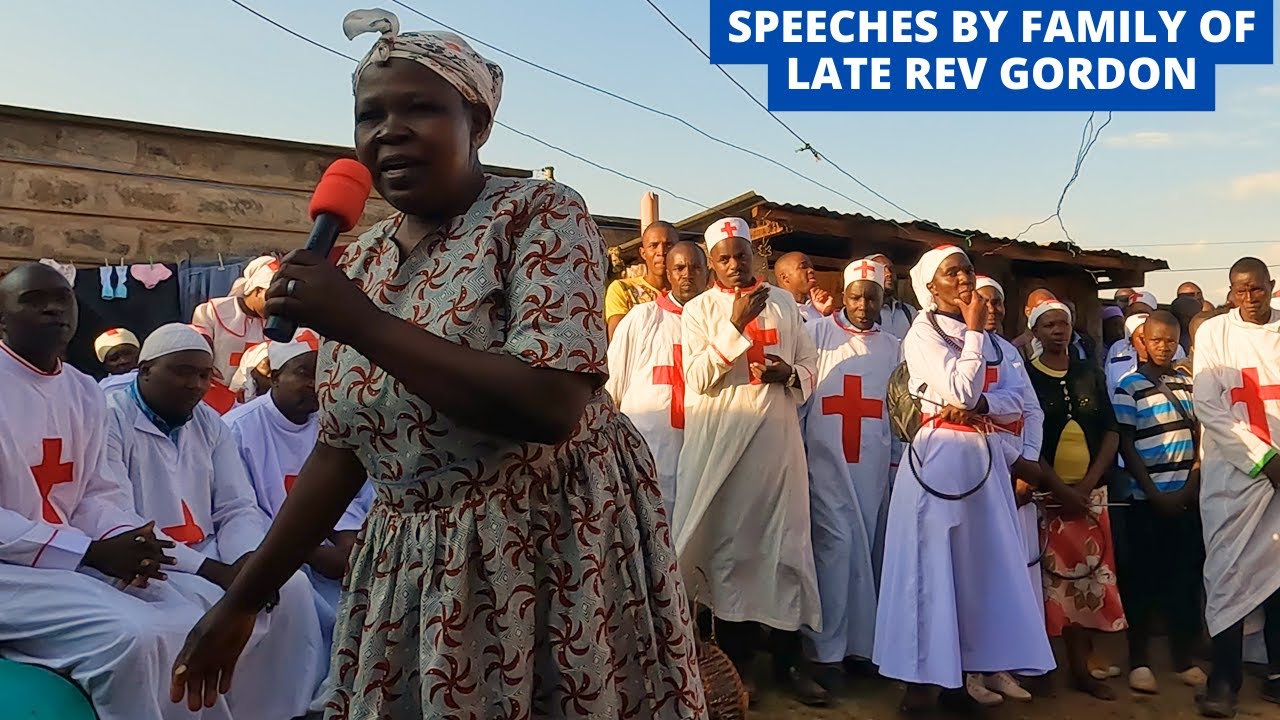 Speeches from Children, Brother and Sisters of Late Rev Gordon - YouTube