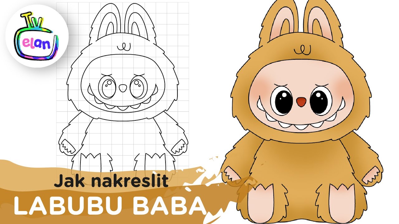 Jak nakreslit Labubu Baba | Labubu BABA monster | Kreslení pro děti ...