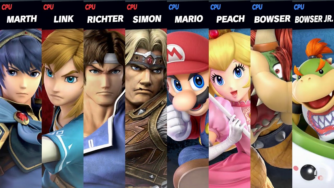 Super Smash Bros. Ultimate - PikachuGirlKai Squad vs Mario Characters ...