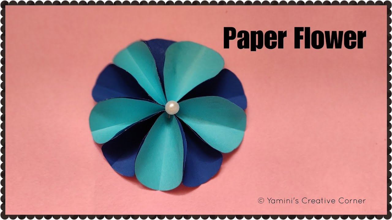 DIY PAPER FLOWER ||Beautiful flower making with colour papers step by ...