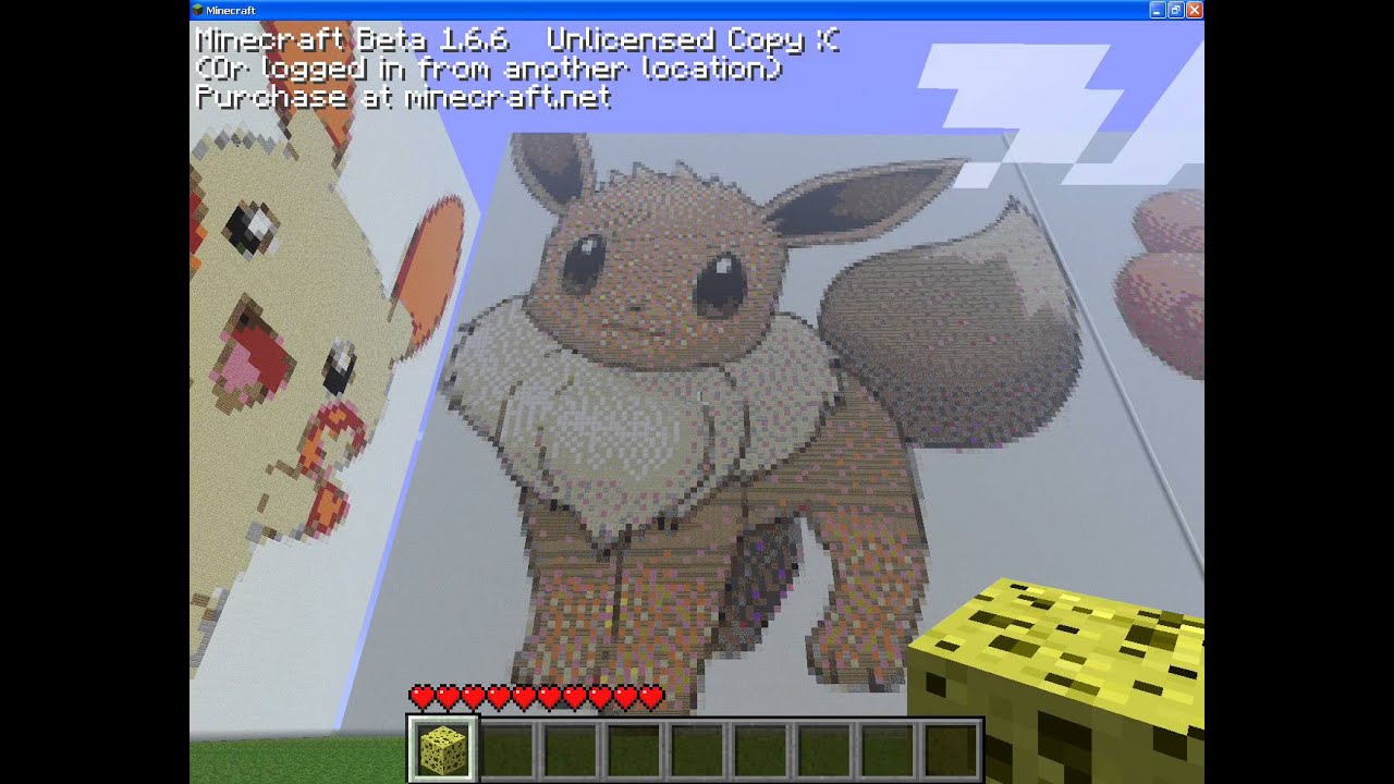 Minecraft art - Eevee - YouTube