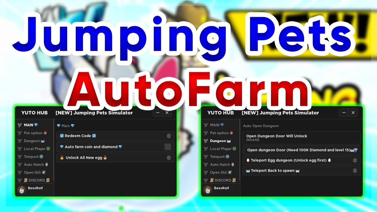 Jumping Pets Simulator | AutoFarm / Eggs Script | Pastebin - YouTube