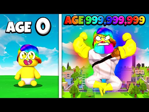 I went from AGE 0 BABY to THE OLDEST MAN in the GAME (Roblox)