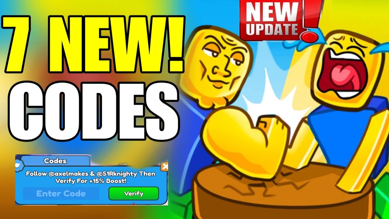 *New* ALL WORKING CODES For Arm Wrestle Simulator 2024 - Roblox Arm ...