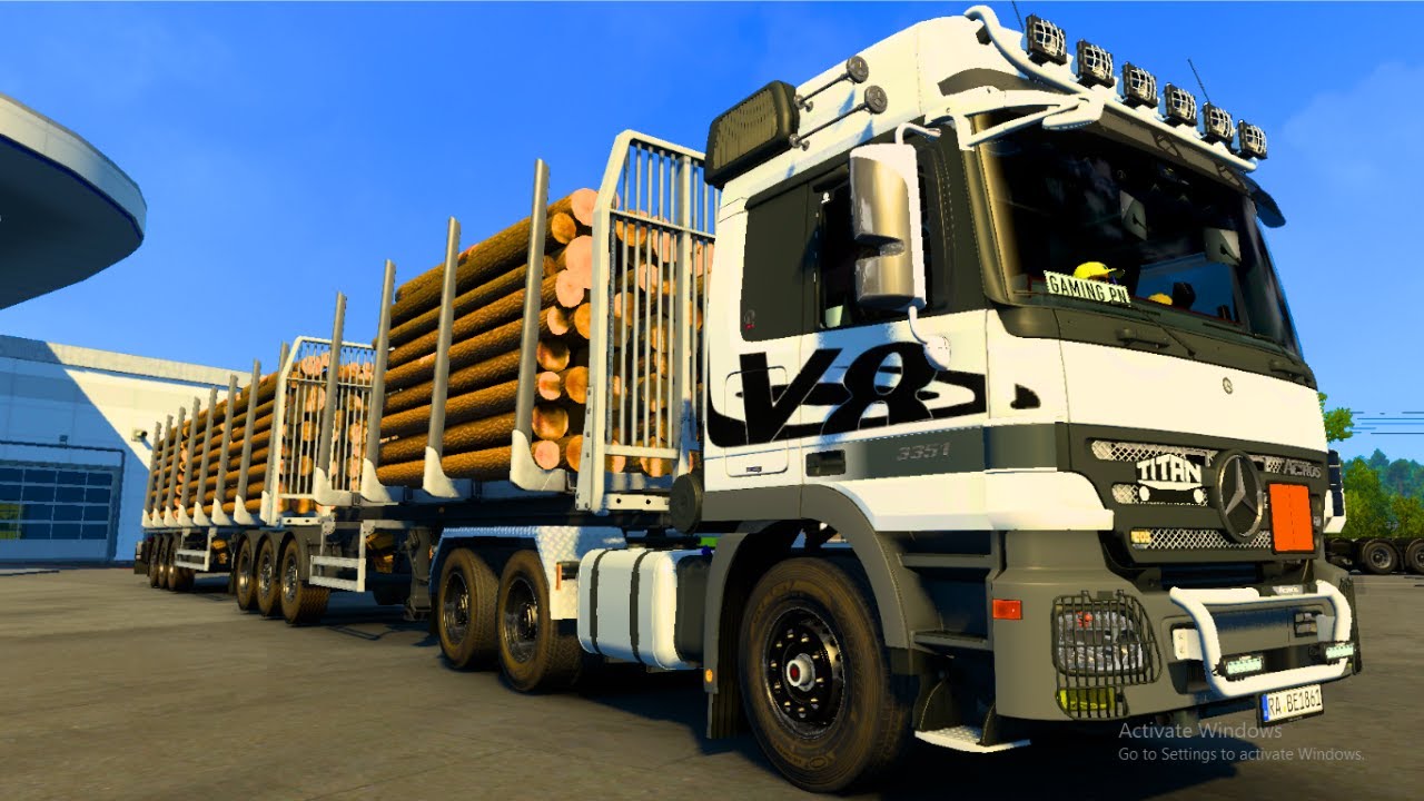 LOGS TRANSPORT | PLAYING AS A TRUCK DRIVER | LET'S GO TO WORK | EURO ...