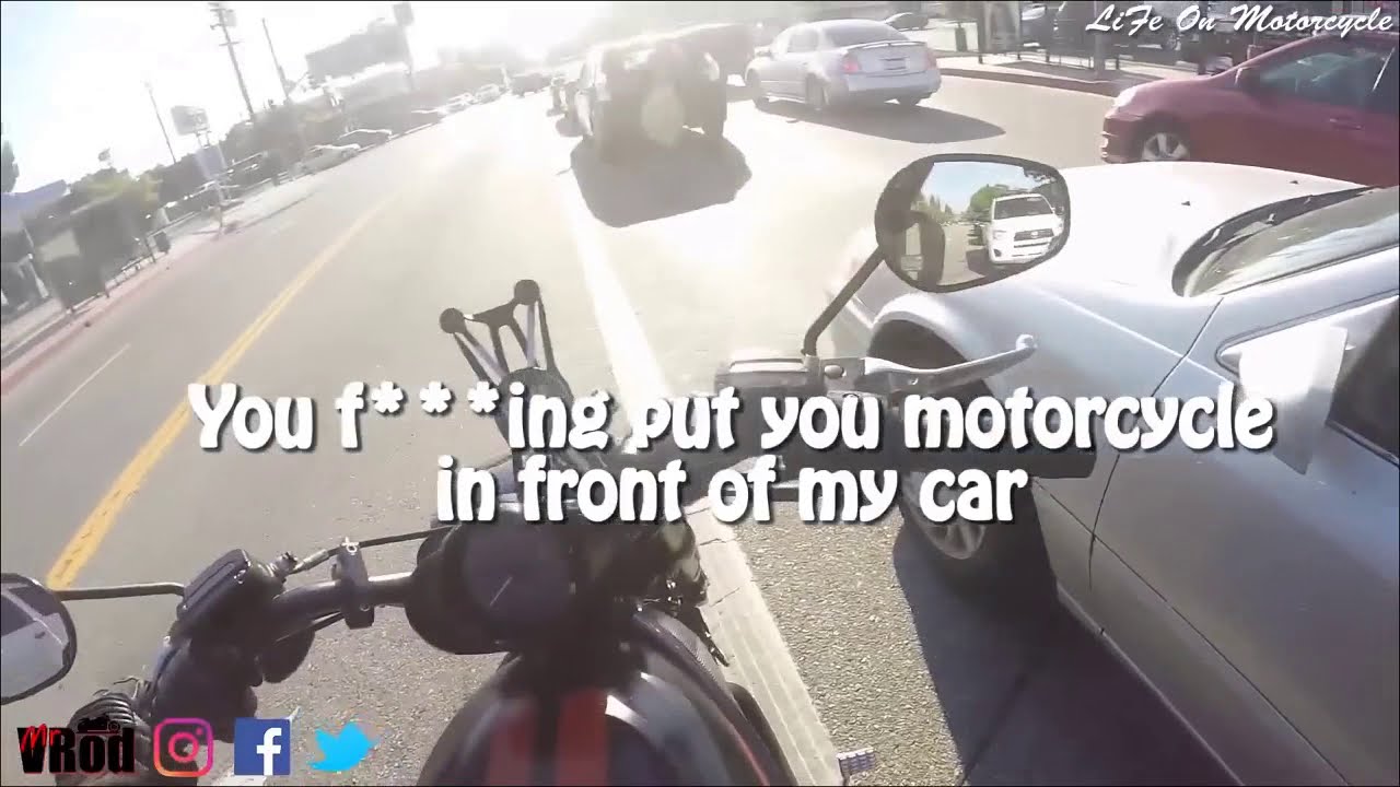 CAR RUNS OVER MOTORBIKE!!! |Mirror Smashing Compilation - YouTube