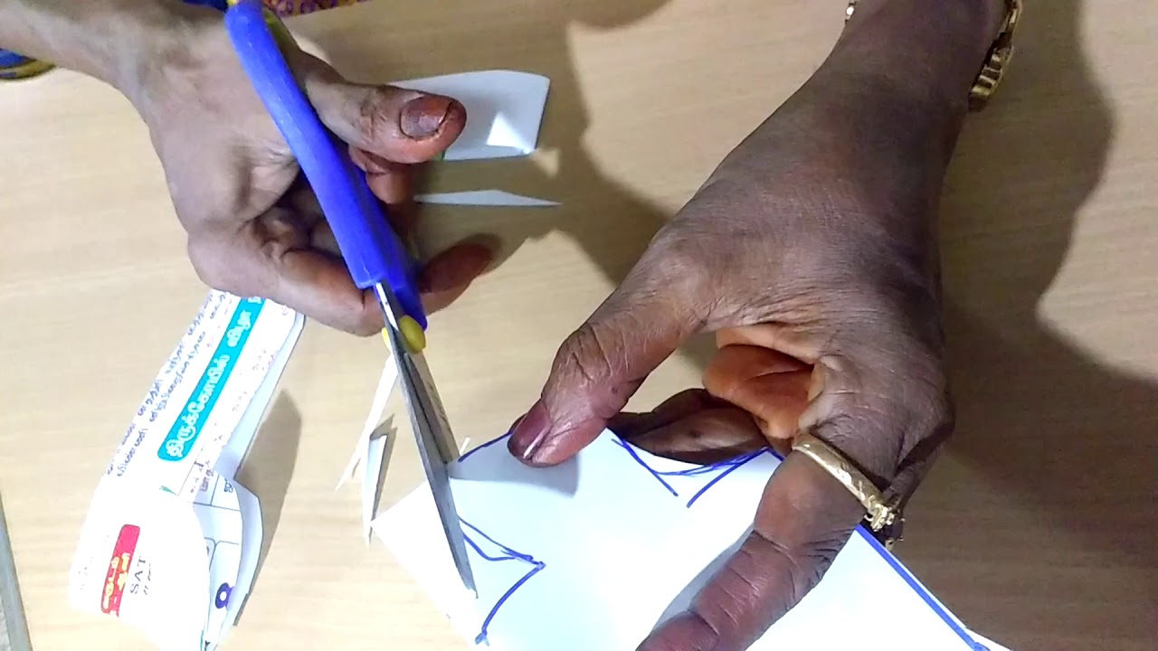 LONG BLOUSE PAPER CUTTING IN TAMIL - YouTube