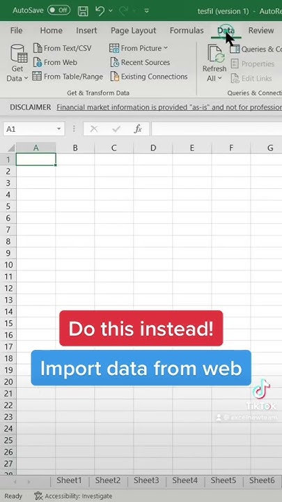 How to import data from the web into excel. #excel #shorts #exceltutorial #microsoft #exceltips ...
