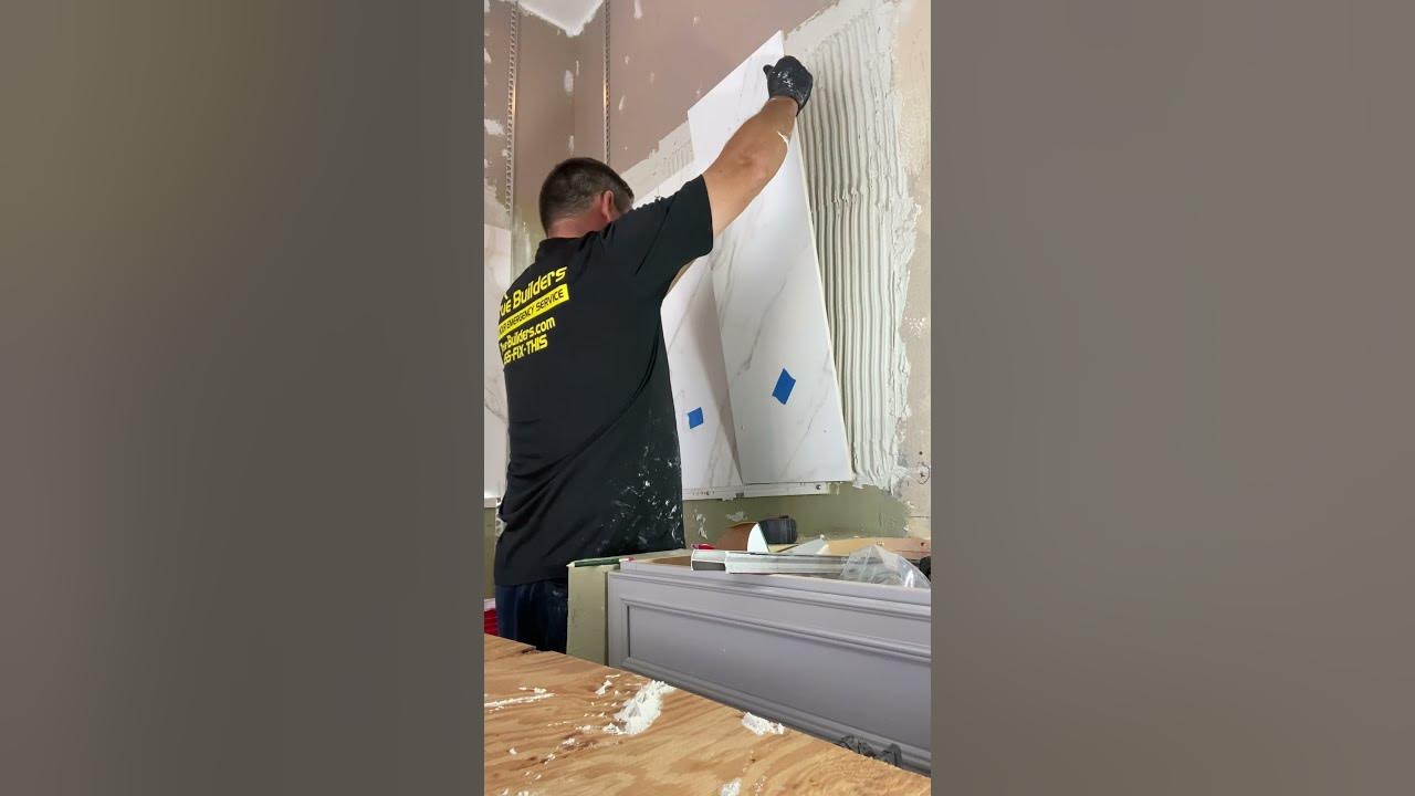 How to install large format tile! - YouTube
