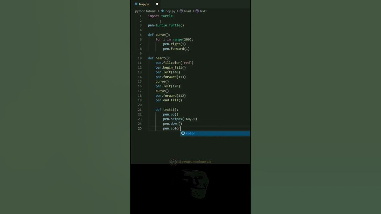 Program To Impress Your Crush 👽 Bscit Programming Pythonviral Programmer Code Youtube