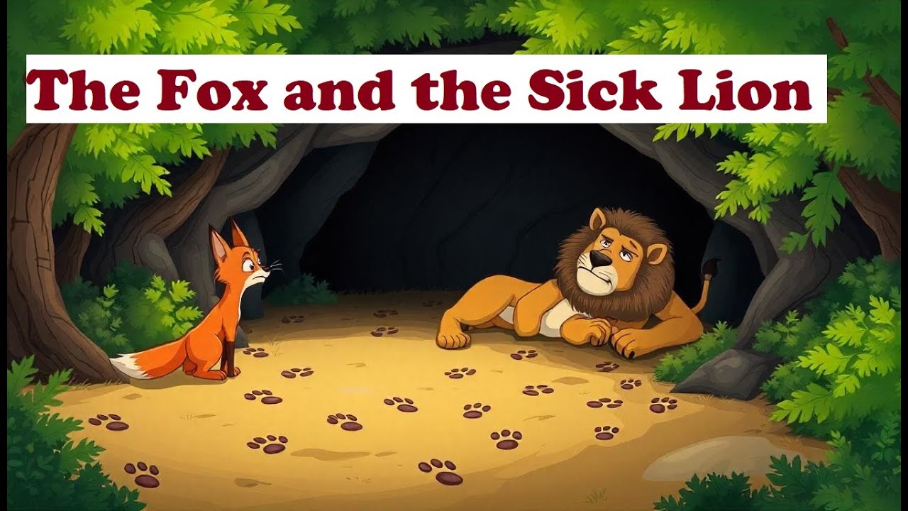 The Fox and the Sick Lion | Moral Story For Kids | Bed Time Stories For ...
