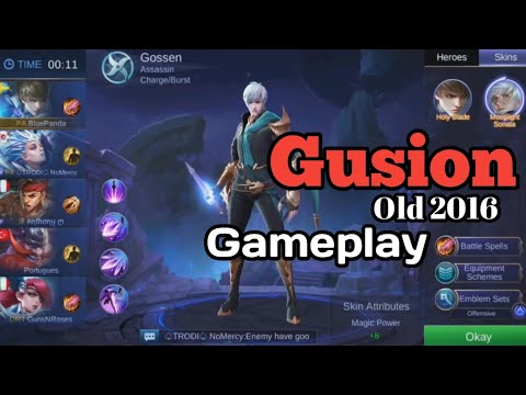 Mobile Legends Gameplay OLD "GUSION" 2016 - YouTube